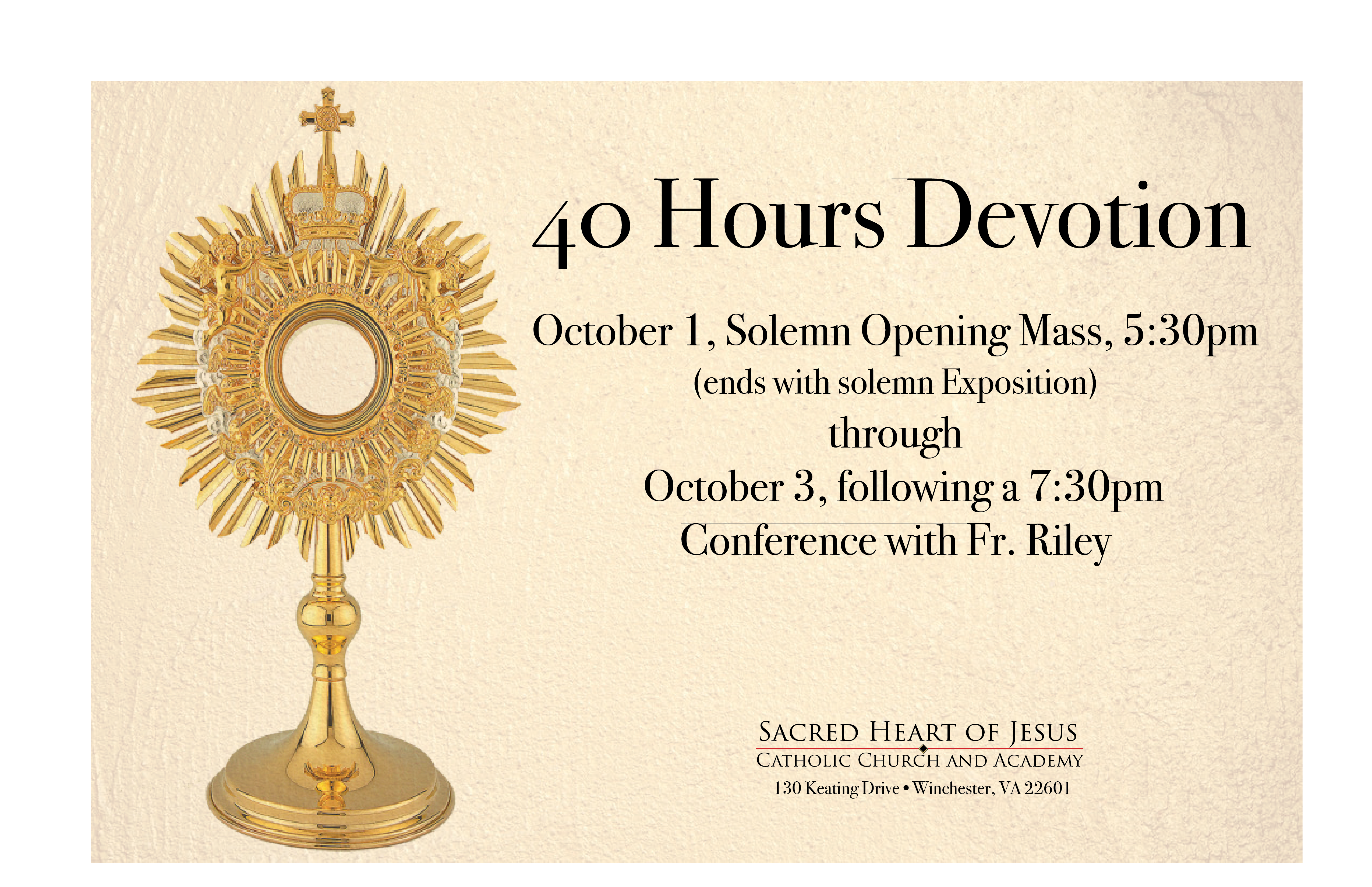 Sacred Heart of Jesus Catholic Church – 130 Keating Drive, Winchester ...